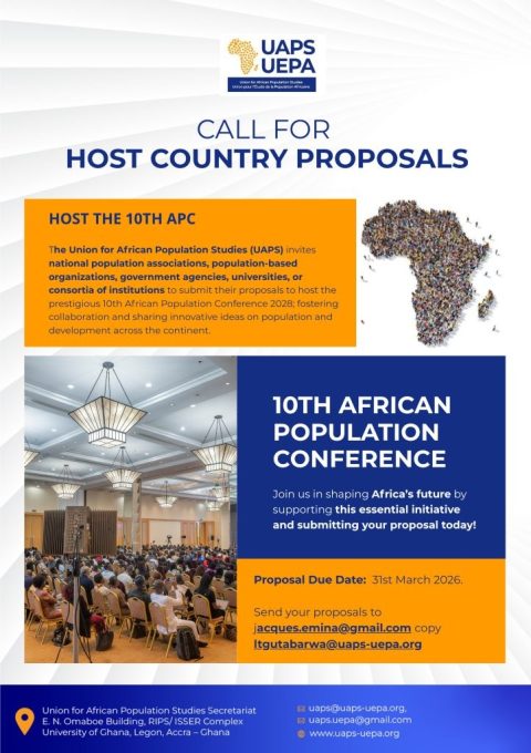 Call for Proposals – Host the 10th African Population Conference 2028 ...